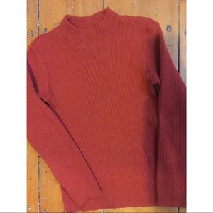 Vintage | Sweaters | Red Turtleneck Ribbed Vintage | Poshmark
